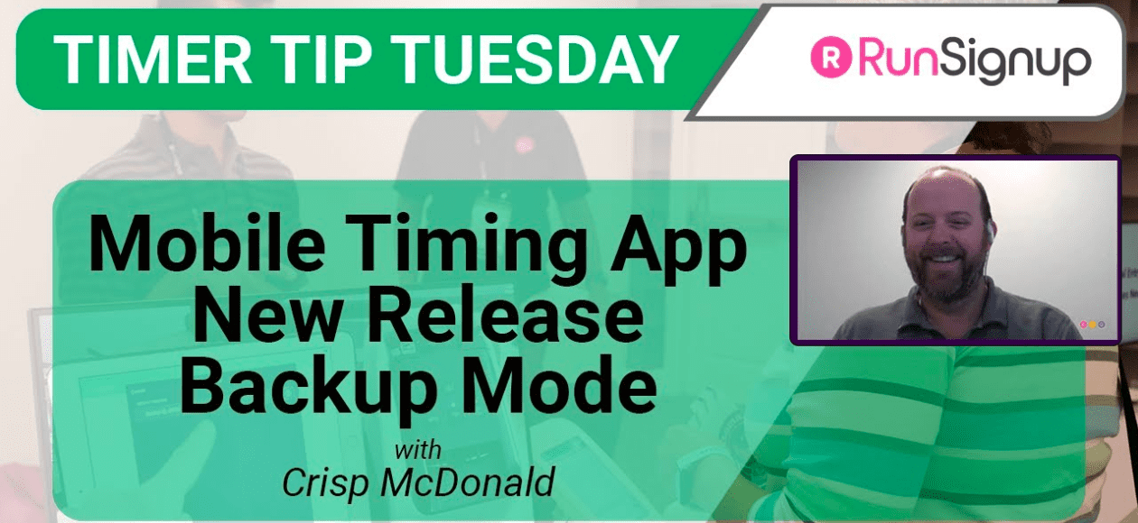 Mobile Timing App New Release: Backup Mode - RunSignup