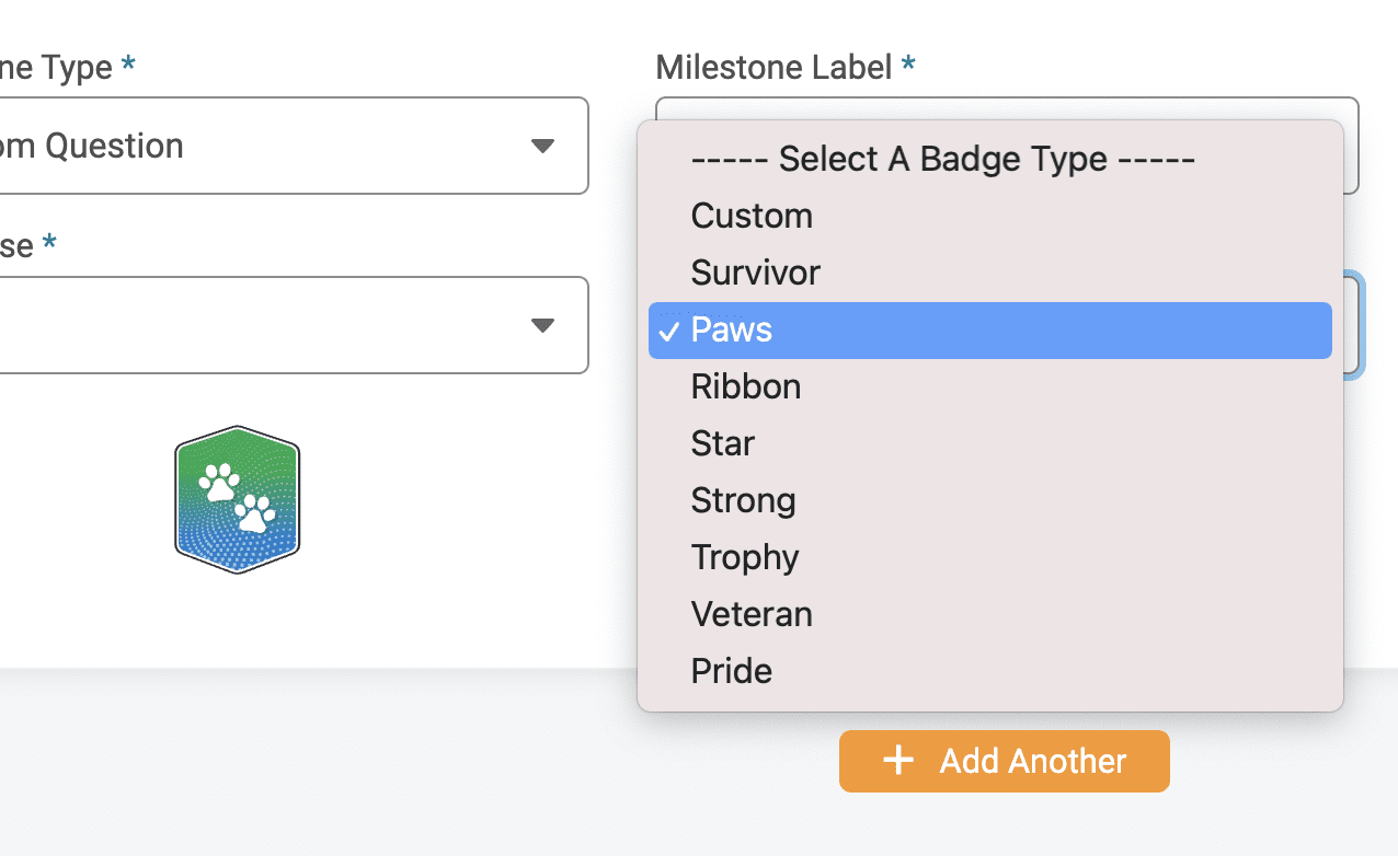 Custom Question Fundraiser Milestones & Badges - RunSignup
