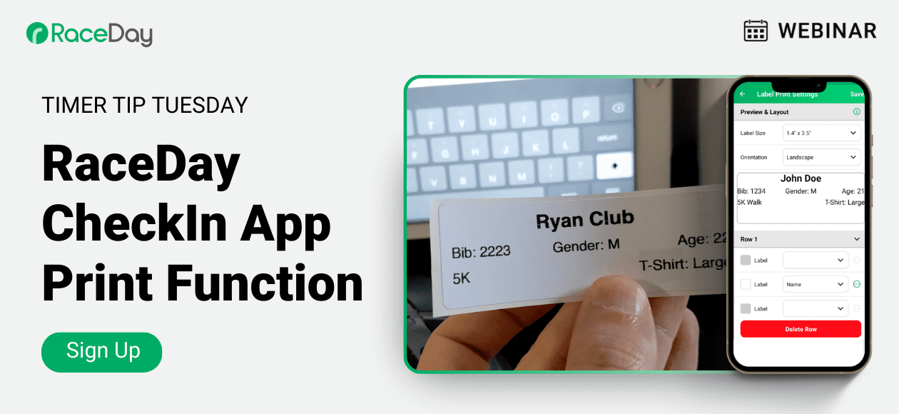 RaceDay CheckIn App: Print Function - RunSignup