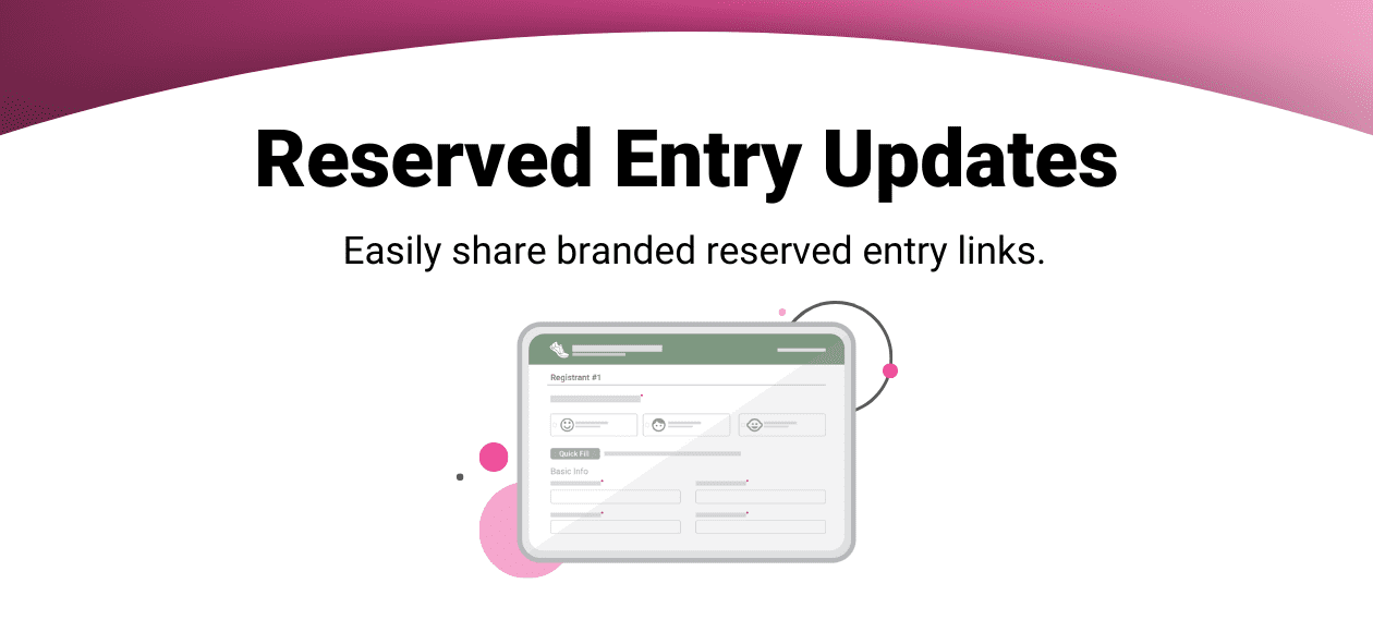 Reserved Entry Updates - RunSignup