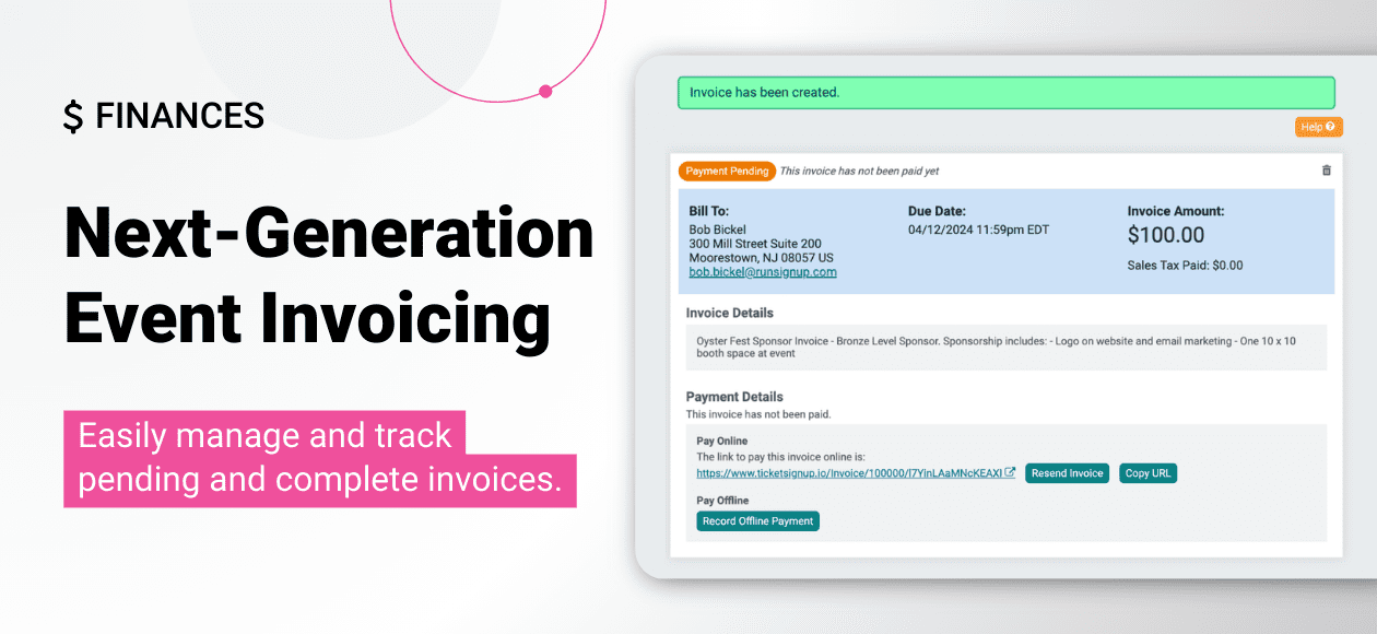 Next-Generation Event Invoicing - RunSignup Next-Generation Event Invoicing - RunSignup