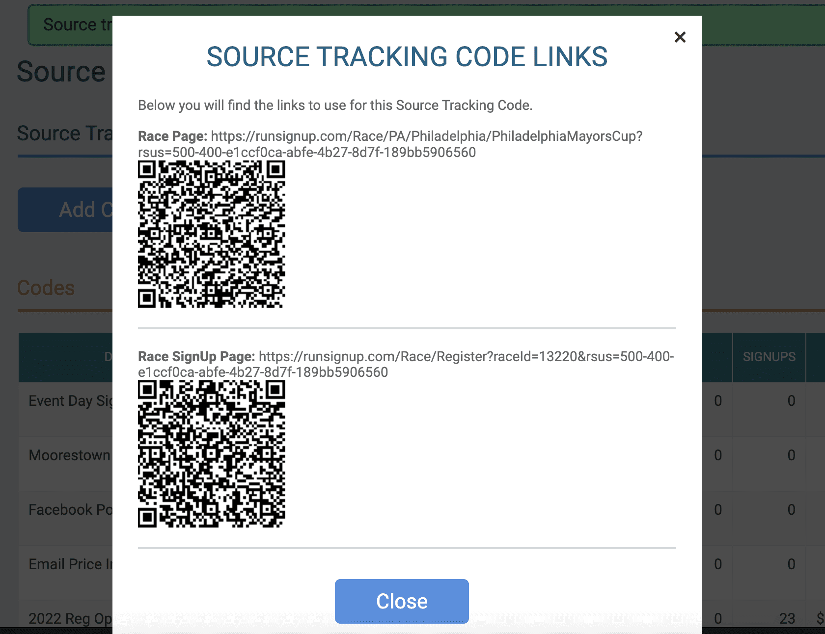 QR Codes for Custom Source Tracking Links - RunSignup
